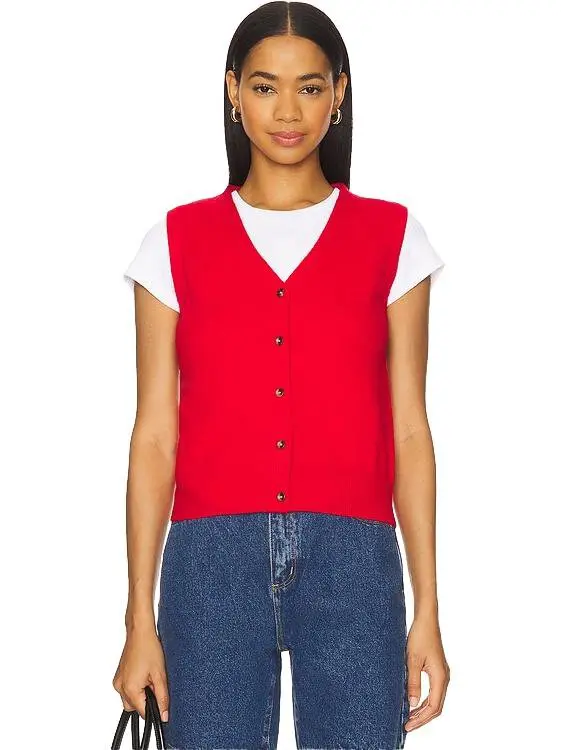 Astr The Label Eira Sweater Vest - Red