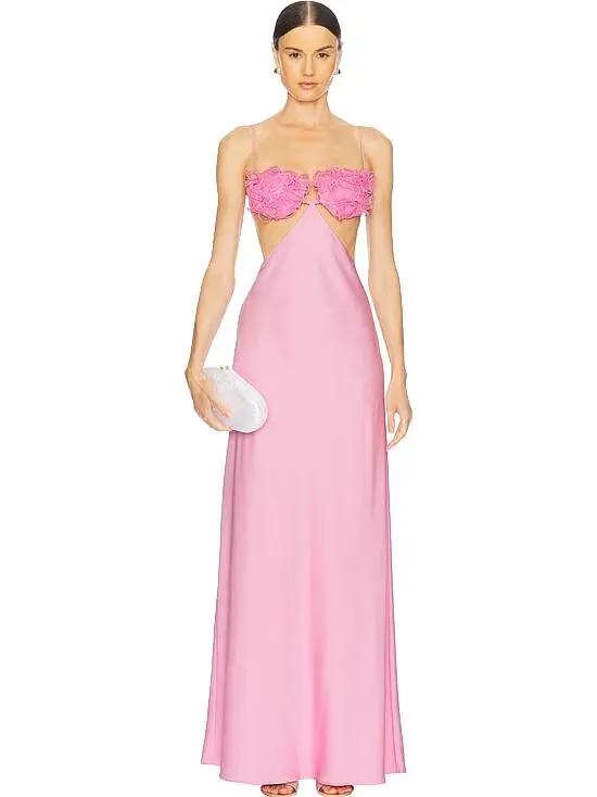 SELEZZA LONDON Everlyn Maxi Dress - Pink Blossom