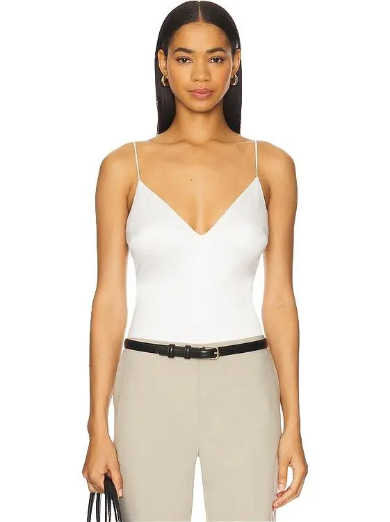 L'Agence Dara Plunge Bodysuit - Ivory