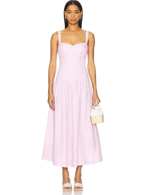 NICHOLAS X Makenna Corset Midi Dress - Rose