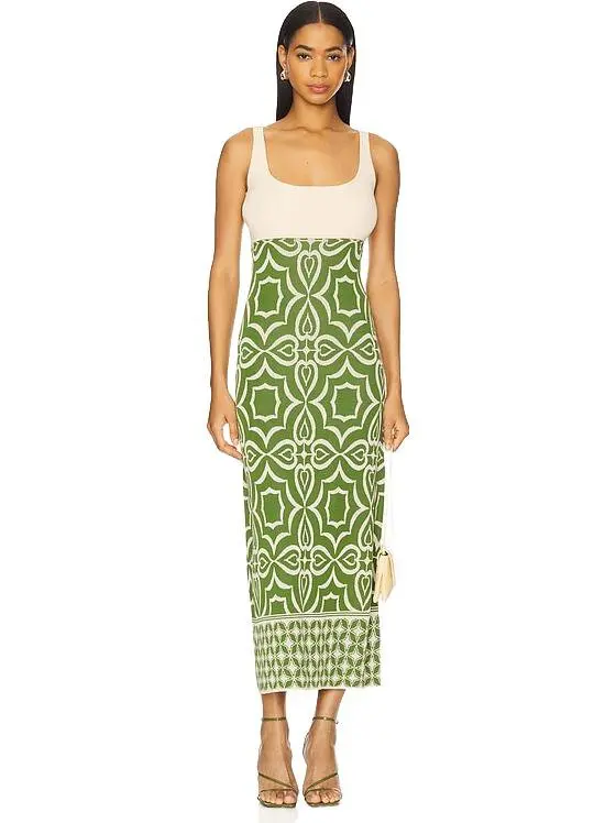 Misa Kalil Dress - Green Mosaic Mix