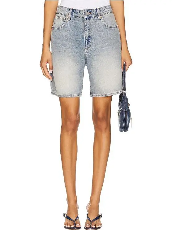 Abrand Denim Carrie Denim Shorts - Tint Light Blue