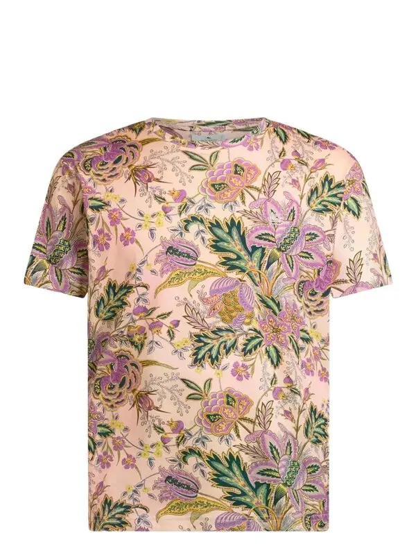 Etro Floral-print T-shirt - Pink