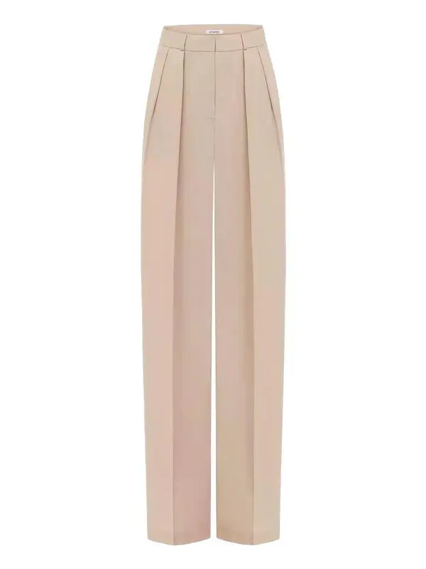ANNAFOXY Pintuck Detailing Trousers - Neutrals