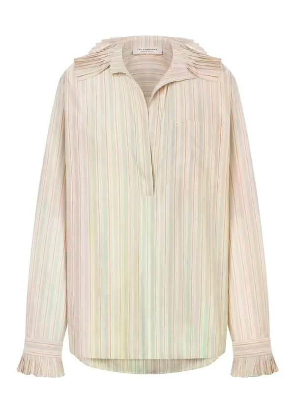 Philosophy Di Lorenzo Serafini Striped Shirt - Neutrals