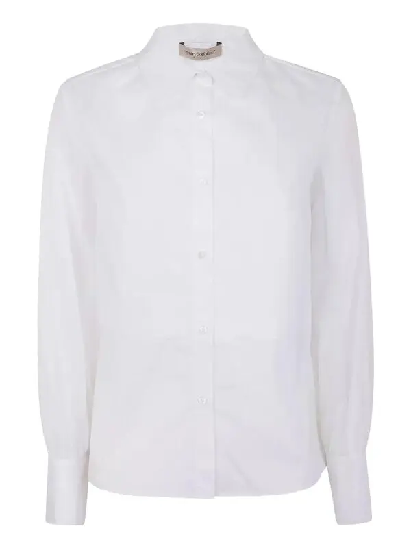 GENTRYPORTOFINO Classic-collar Cotton Shirt - White
