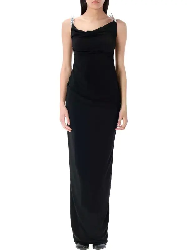 Coperni Draped Maxi Dress - Black