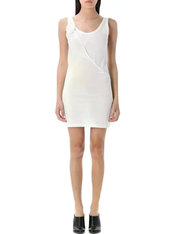 Coperni Rose Mini Dress - White