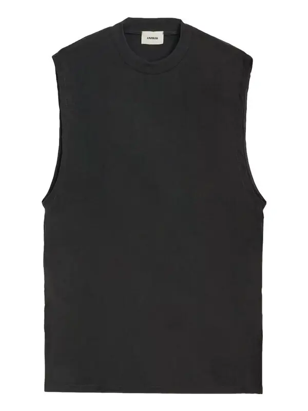 A PAPER KID Logo-print Tank Top - Black