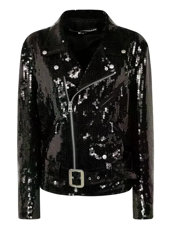 Junya Watanabe Sequined Biker Jacket - Black