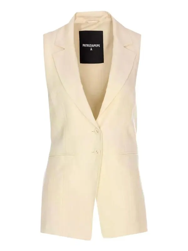 Patrizia Pepe Cut-out Waistcoat - Neutrals
