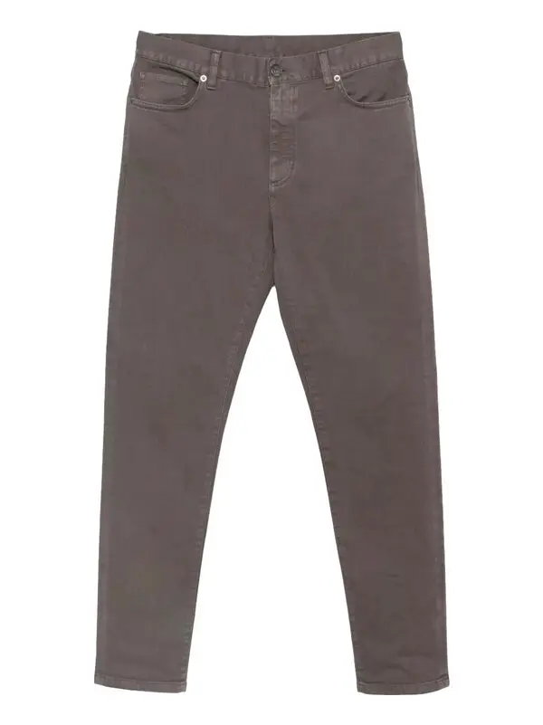 Zegna Logo-patch Jeans - Brown