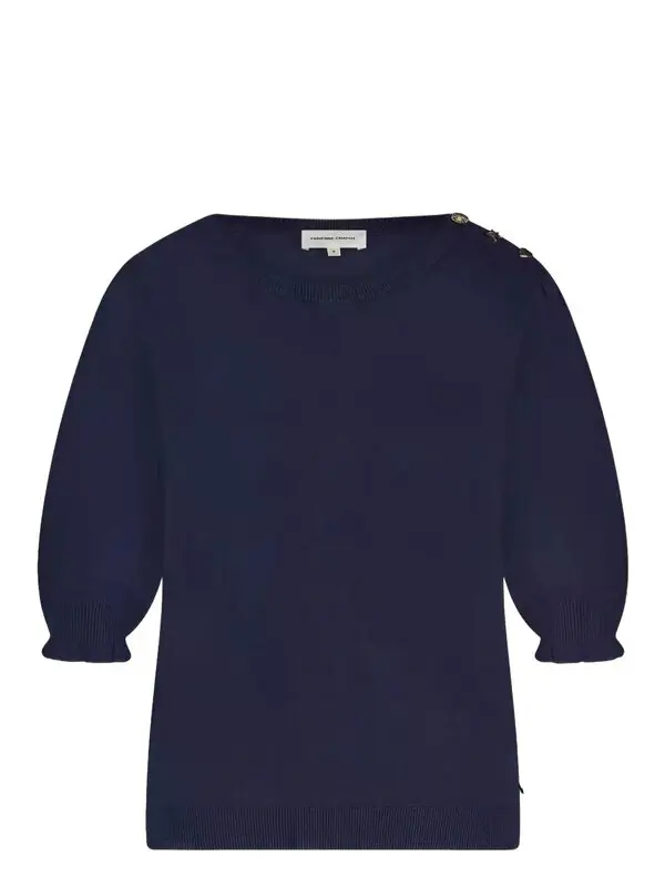 FABIENNE CHAPOT Ruffle-detailing T-shirt - Blue