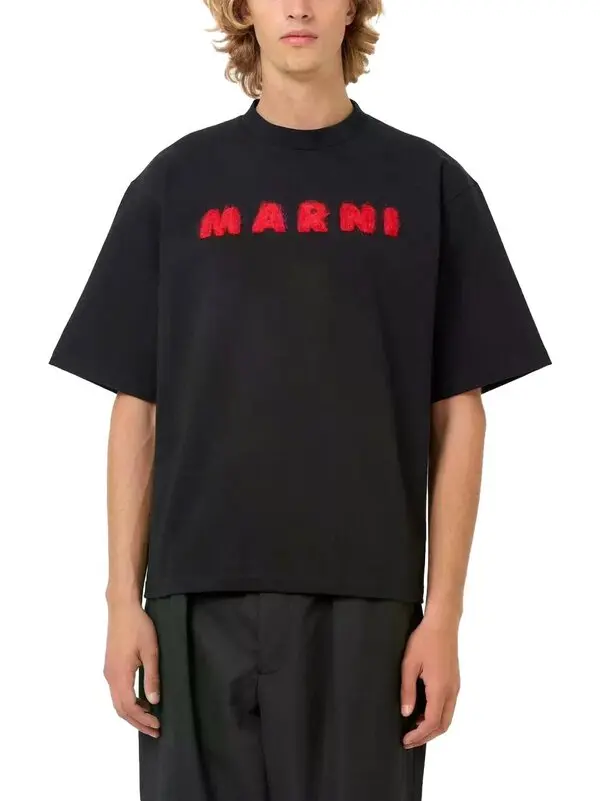 Marni Logo-appliqué T-shirt - Black