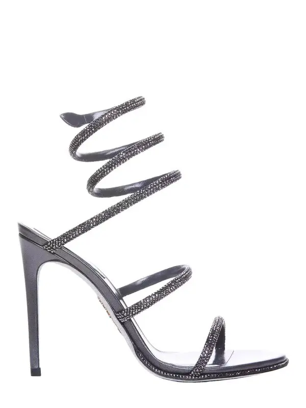 Rene Caovilla 105mm Rhinestone-embellished Sandals - Grey