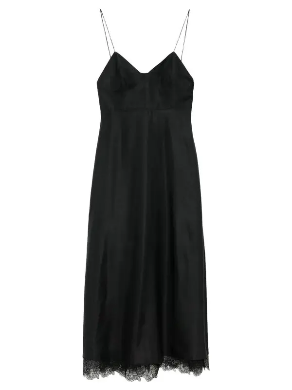 RÓHE Bustier Lace Maxi Dress - Black