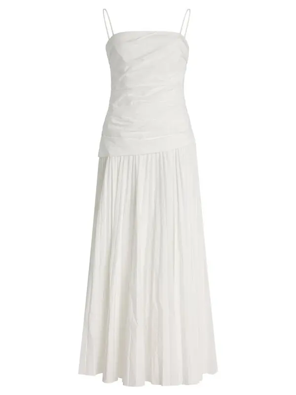 Simkhai Arie Cotton-blend Bustier Midi Dress - White