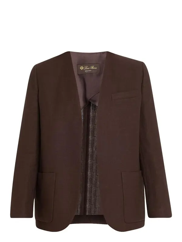 Loro Piana Hanna Open-front Jacket - H034 Ebony