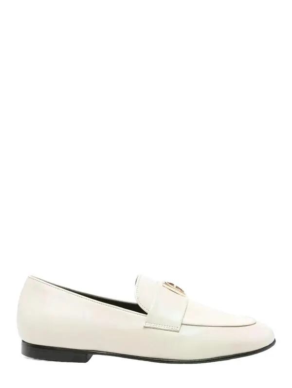 ANINE BING Logo Plaque Loafers - Neutrals
