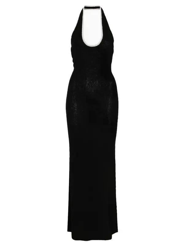 AYA MUSE Knitted Maxi Dress - Black