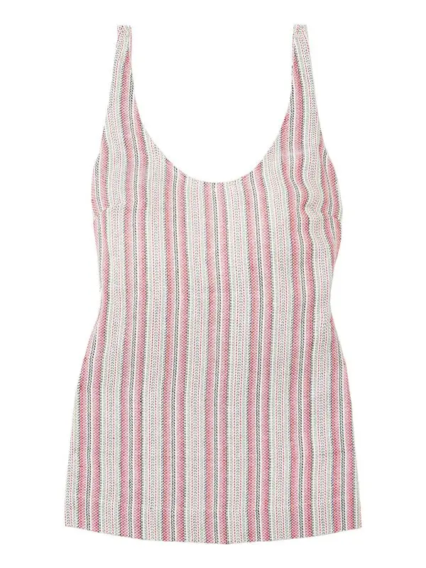 Faithfull The Brand Var Open-back Striped Tank - Pink