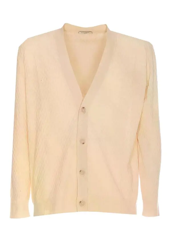 PAOLO PECORA Knitted Cardigan - Neutrals