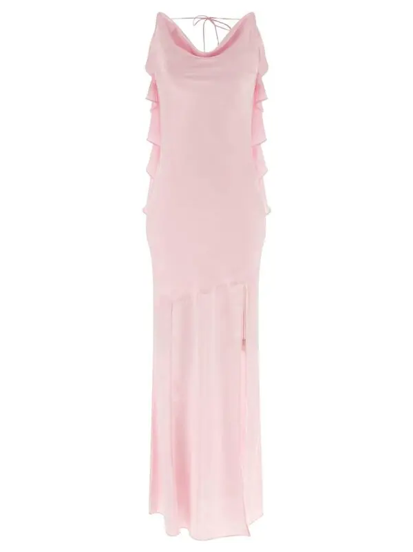 Remain Birger Christensen Maxi Waterfall Dress - Pink