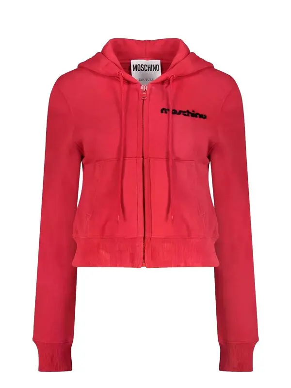 Moschino Cotton Zip-up Hoodie - Pink