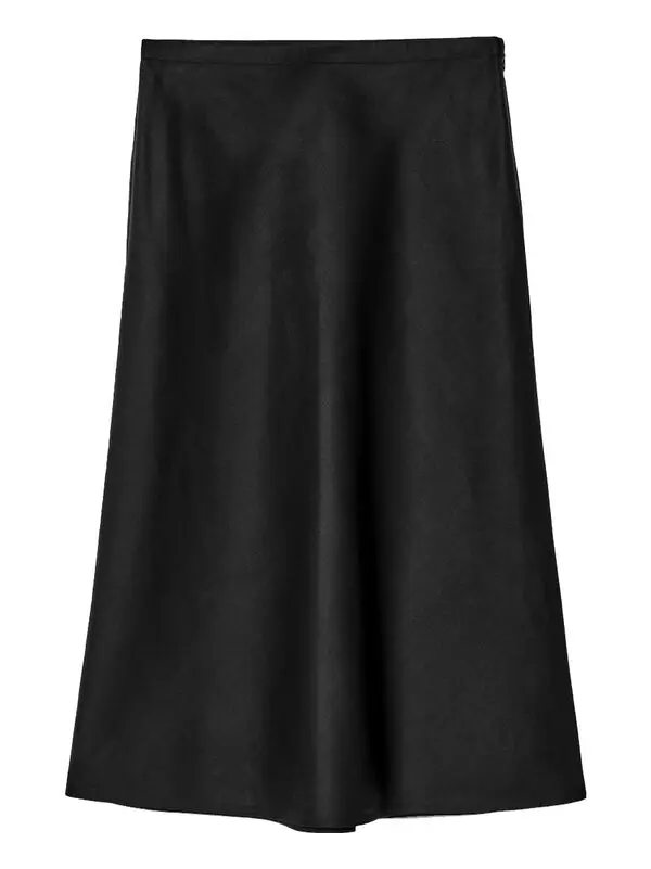 Cos Linen-blend Midi Column Skirt - Black