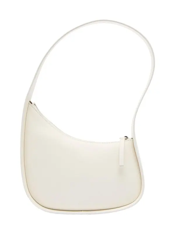 THE ROW Half Moon Leather Shoulder Bag - Ivory