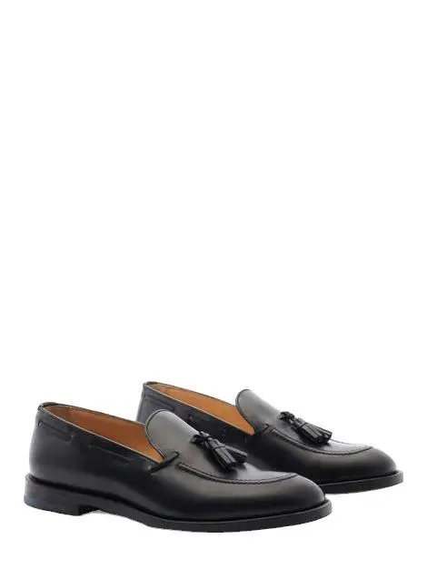 SCAROSSO William Tassel Loafers - Black - Calf