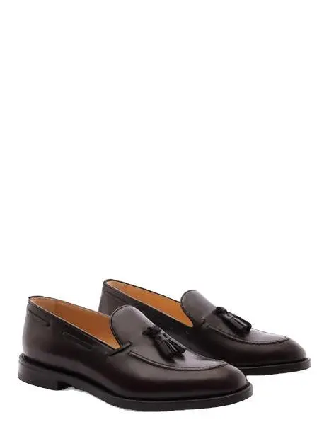 SCAROSSO William Tassel Loafers - Brown - Calf