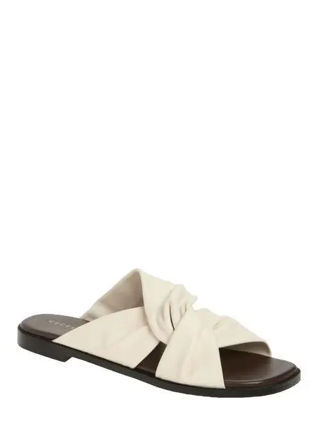 CECELIA NEW YORK Idea Leather Slide Sandal - Alabaster