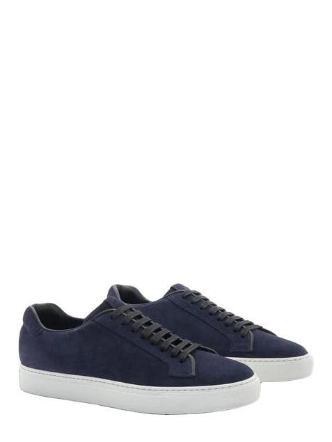 SCAROSSO Ugo Low Top Sneakers - Blue - Suede