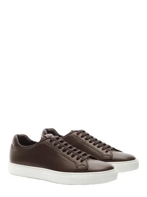 SCAROSSO Ugo Low-top Sneakers - Dark Brown - Calf