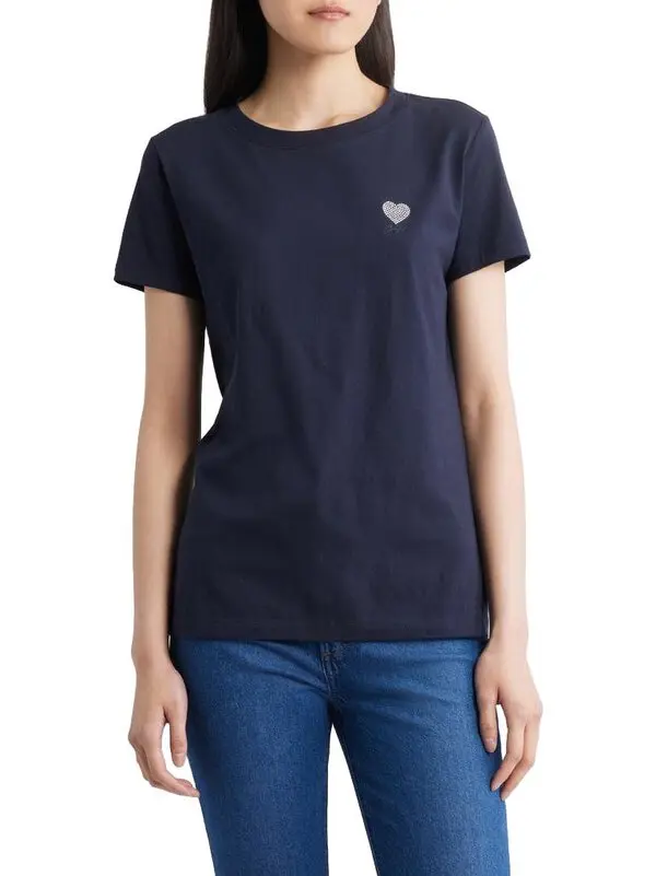 Hugo Boss Crystal Cotton T-shirt - Dark Blue