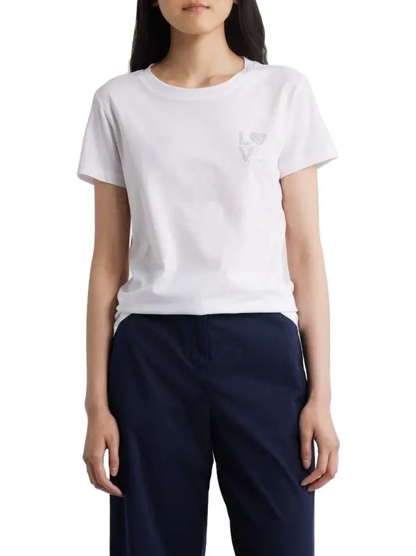 Hugo Boss Crystal Cotton T-shirt - White