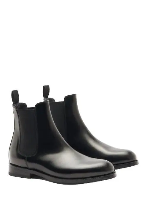 SCAROSSO Elena Chelsea Boots - Black - Calf