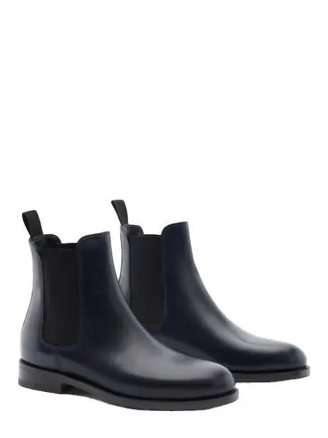 SCAROSSO Elena Chelsea Boots - Blue - Calf