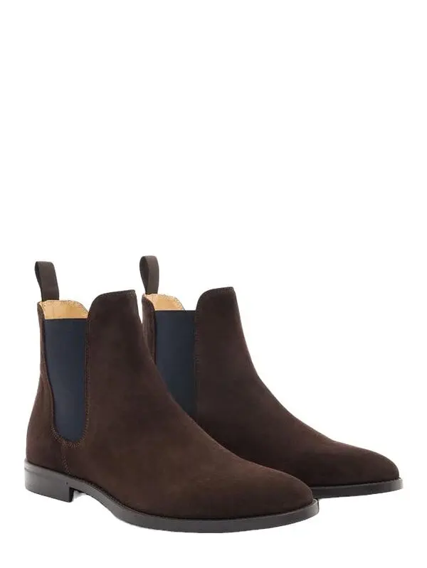SCAROSSO Giacomo Chelsea Boots - Brown Suede