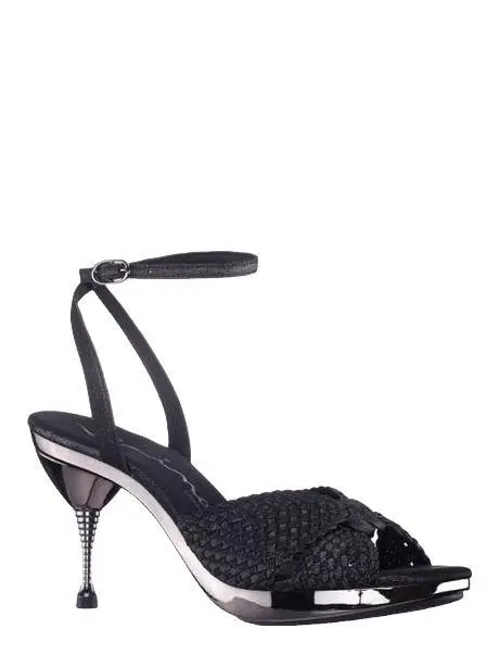 Nina Empire Ankle Strap Sandal - Black