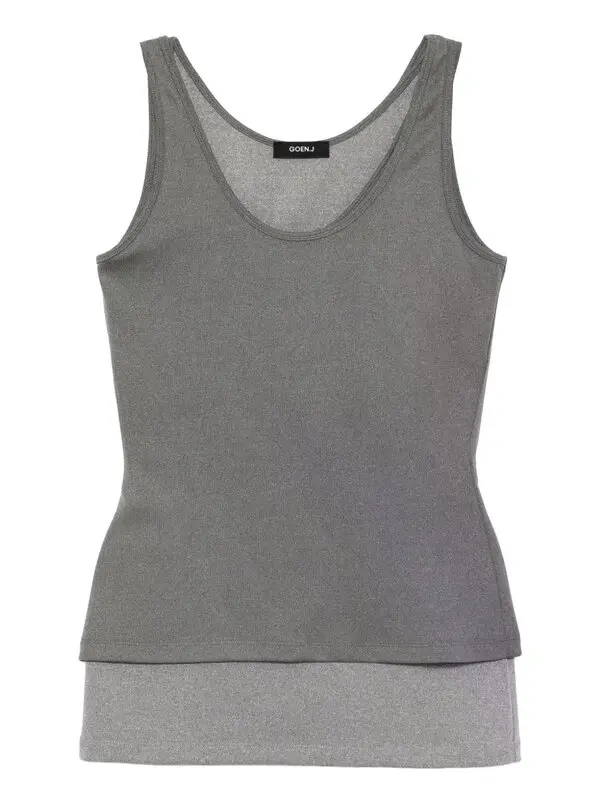 Goen.j Dual-layer Sleeveless Top - Grey
