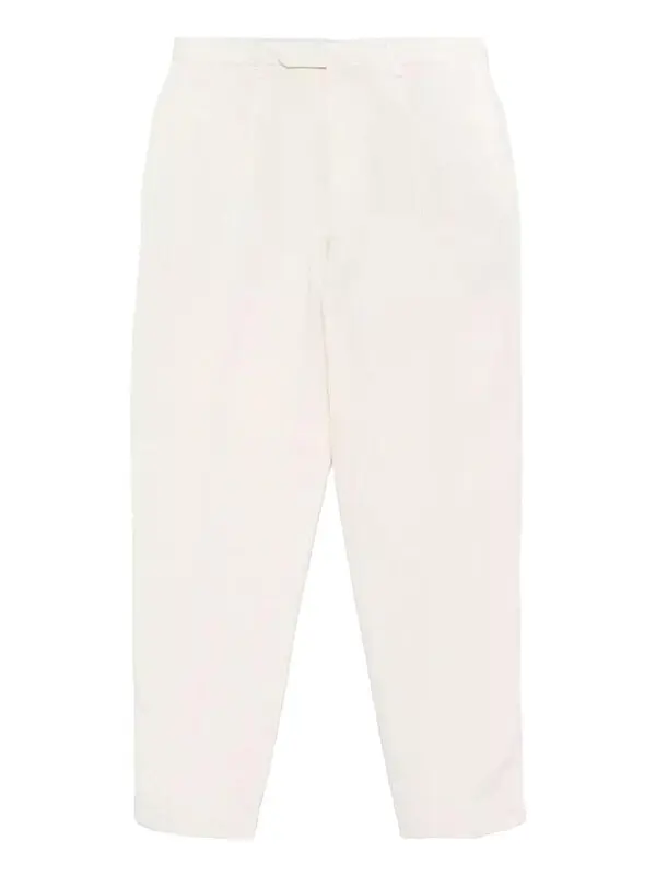 DELL'OGLIO Pleat-detail Trousers - White