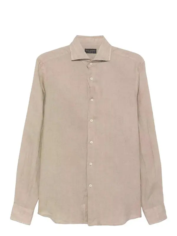 DELL'OGLIO Linen Shirt - Brown