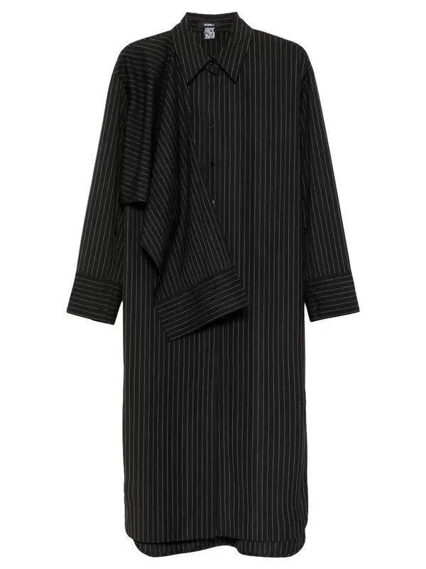 Goen.j Knot Detailed Shirt Dress - Black