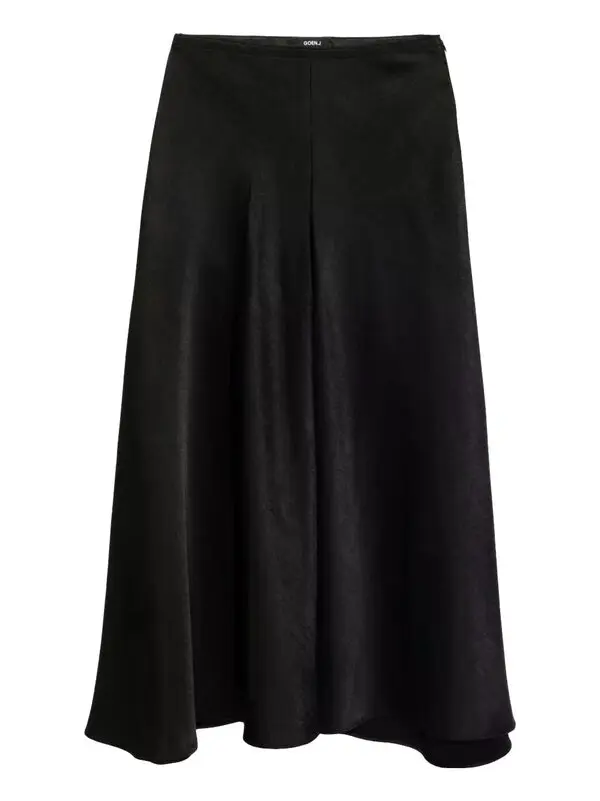Goen.j Bias-cut Midi Skirt - Black