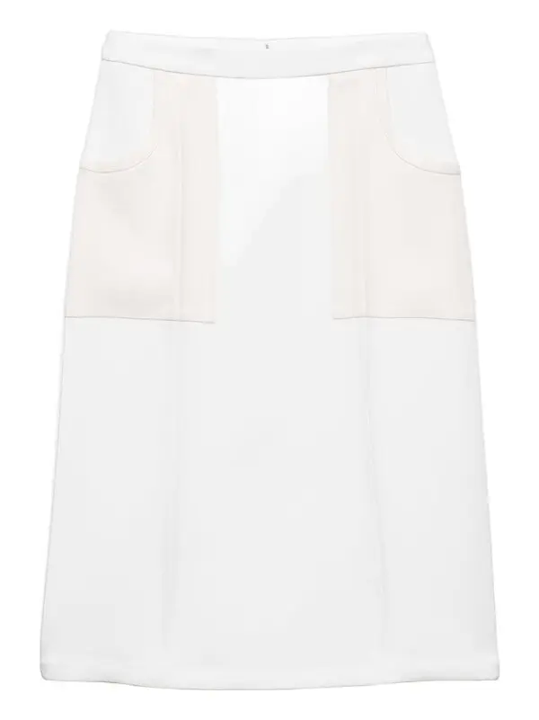 Prada Compact Sablé Skirt - White