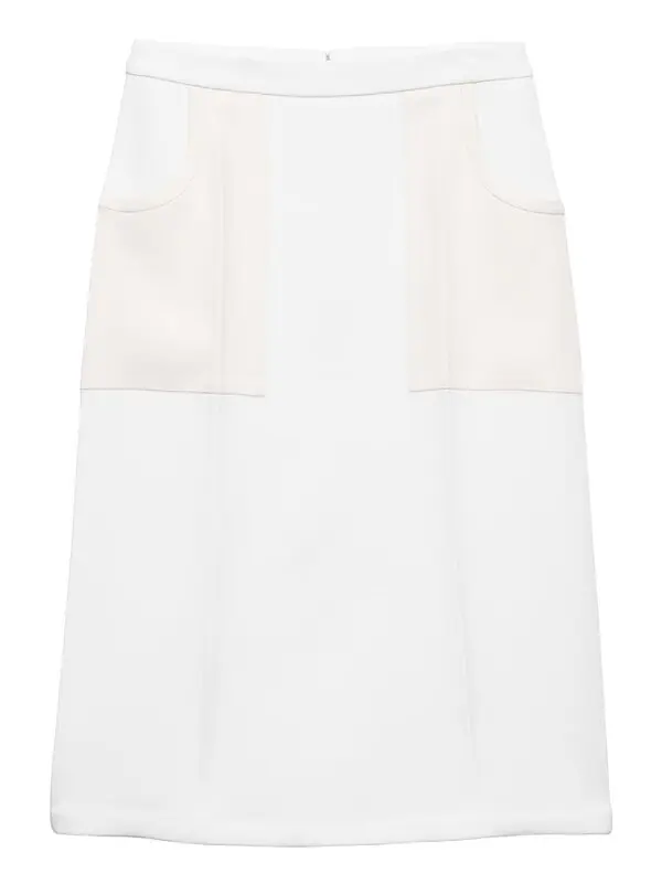 Prada Compact Sablé Skirt - White