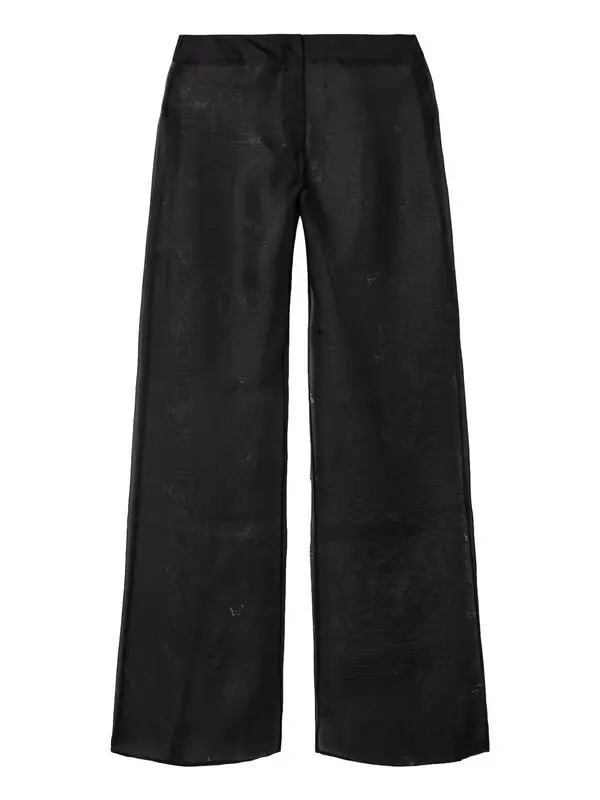 Kiki De Montparnasse Cutout Silk-organza Pants - Black