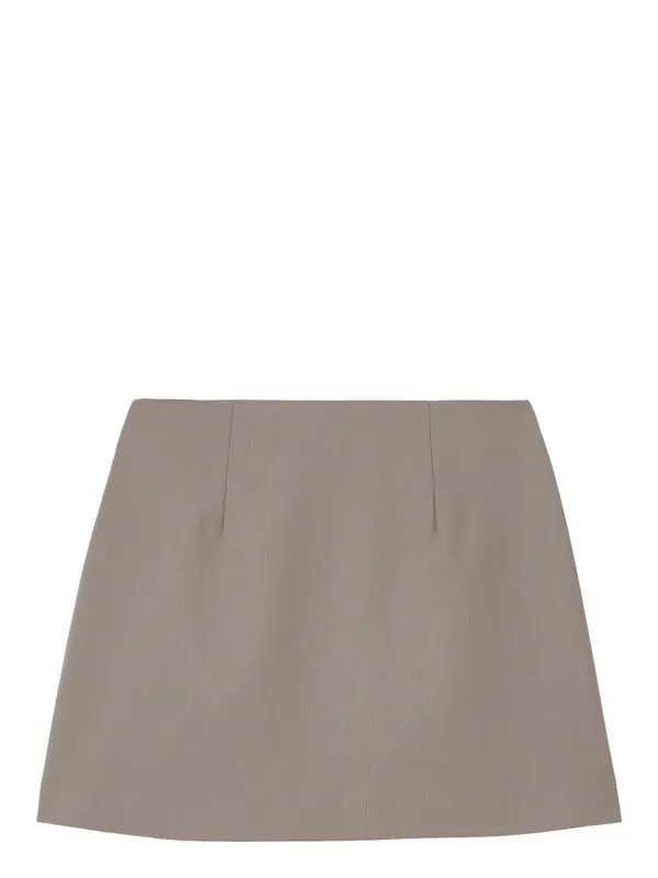 Matteau Wool-blend Twill Mini Skirt - Gray